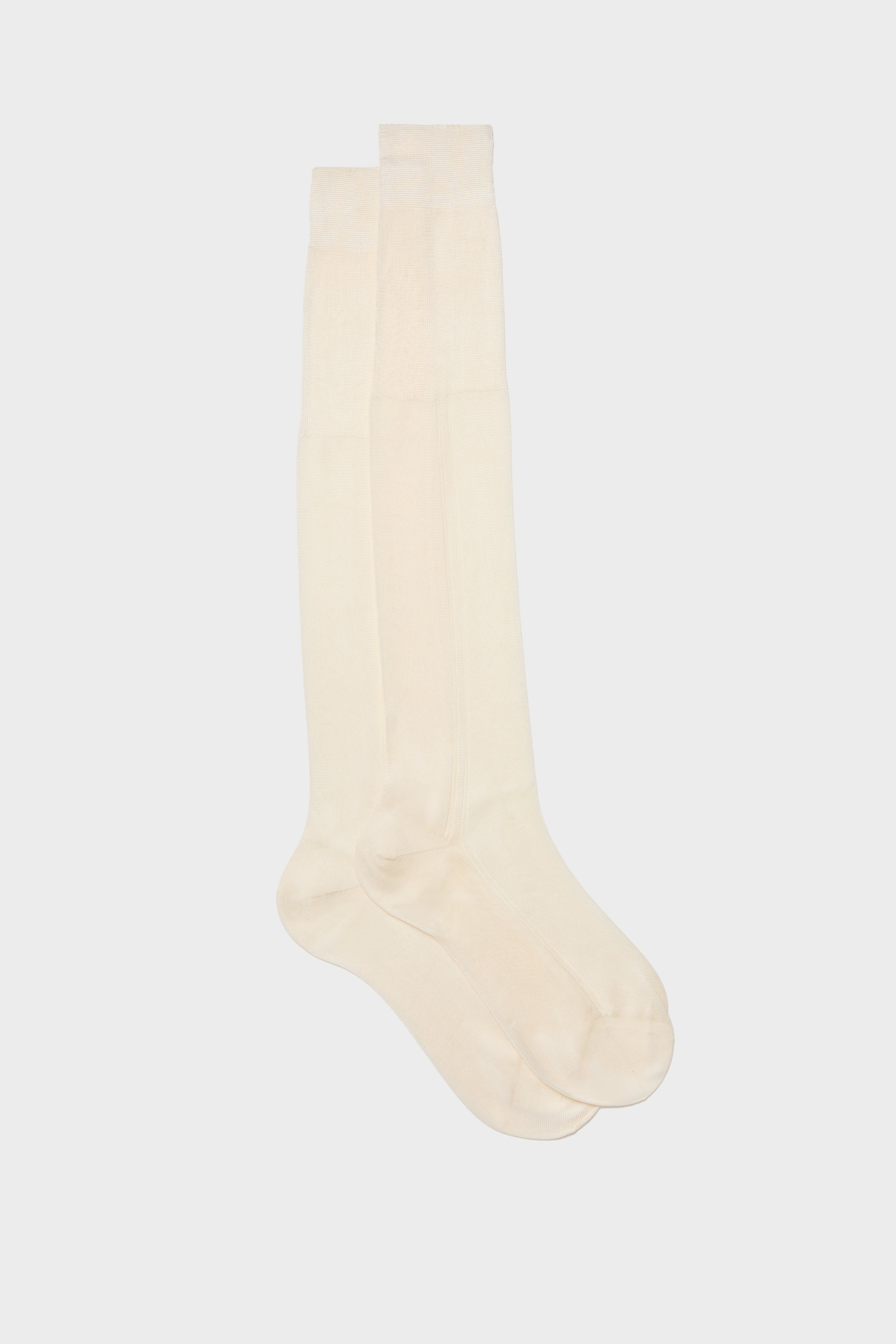 SOCKS CELIO. 100% SILK, WHITE – Bresciani Shop