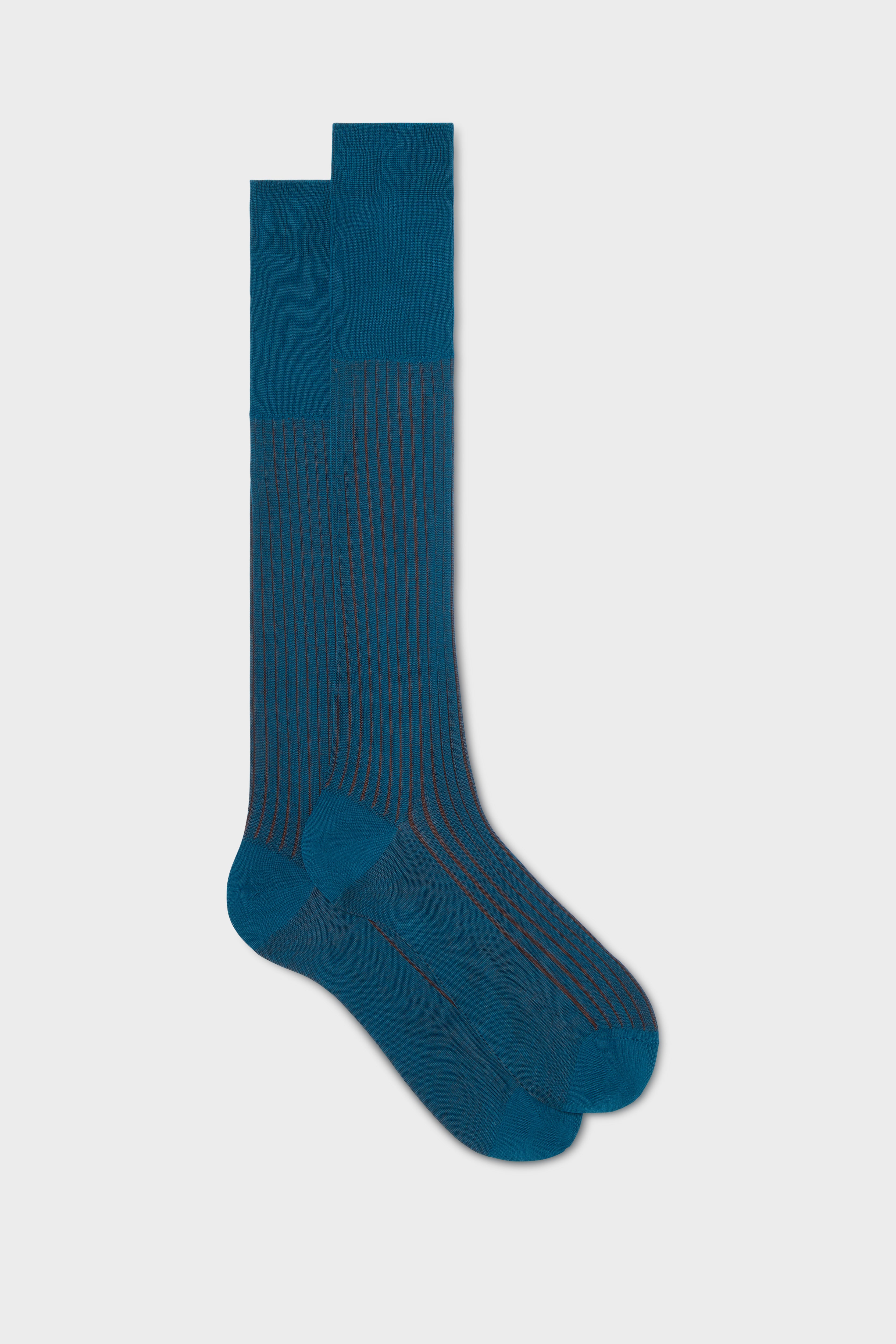 BRESCIANI - Men's socks: Mario model. Cotton. OCTANE RUST. – Bresciani Shop